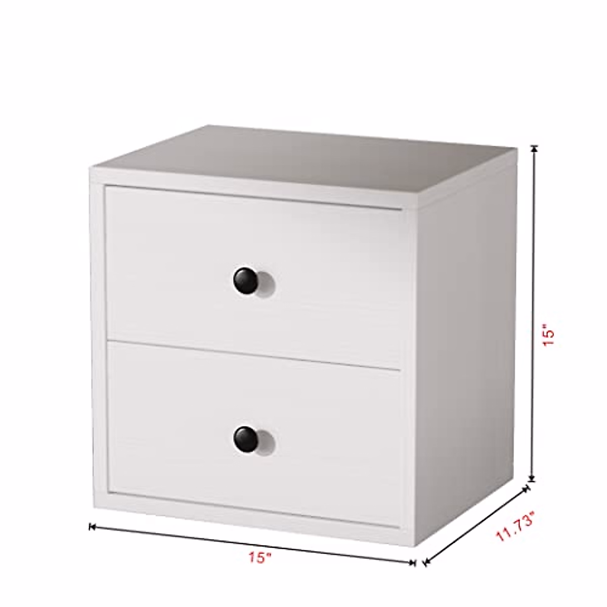 FUSUNBAO Magic DIY Cube Storage Organizer Stackable Cubles for Home Books Clothes Toy -Modular Cubby Storage System -Office Cubical -Bookcase Closet Wine Rack Cabinet (Pure White-Washed, Drawer Cube)