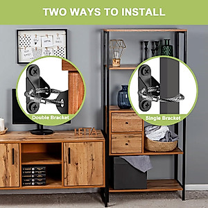 Furniture Anchors for Baby Proofing,(6 Packs) Anti-tip Wall Anchor Kit Metal, Earthquake Tip Resistant Furniture Brackets, Furniture Secure Straps for Dresser Cabinet Bookshelf