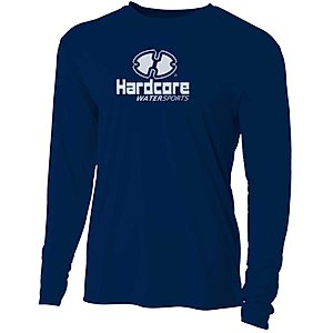 Hardcore Men's Long Sleeve Loose Fit Rash Guard Surf Shirt Water Sports Swimwear