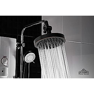 Shower Head With Handheld Combo, 6 Inch High Pressure Rainfall Showerhead With Hand Held 70 Inch Hose for Bath - Adjustable Swivel Shower Head Spray Anti-leak Nozzles - Universal Fit