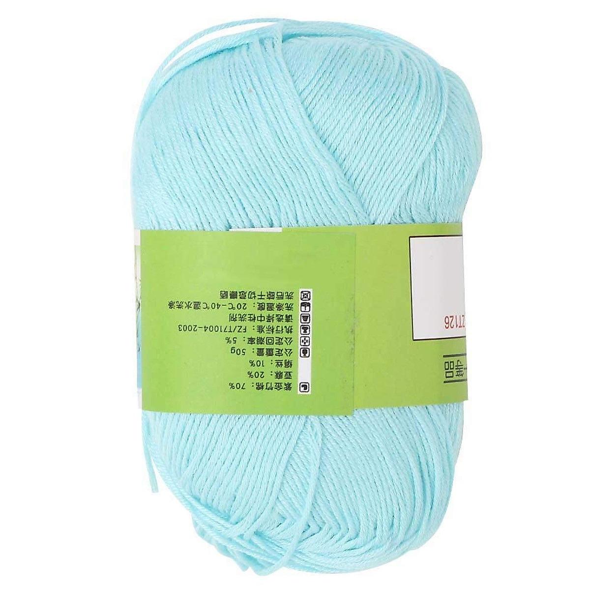 Popular Medium Fine Bamboo Charcoal Cotton Yarn for Knitting and Crochet Project(Blue)