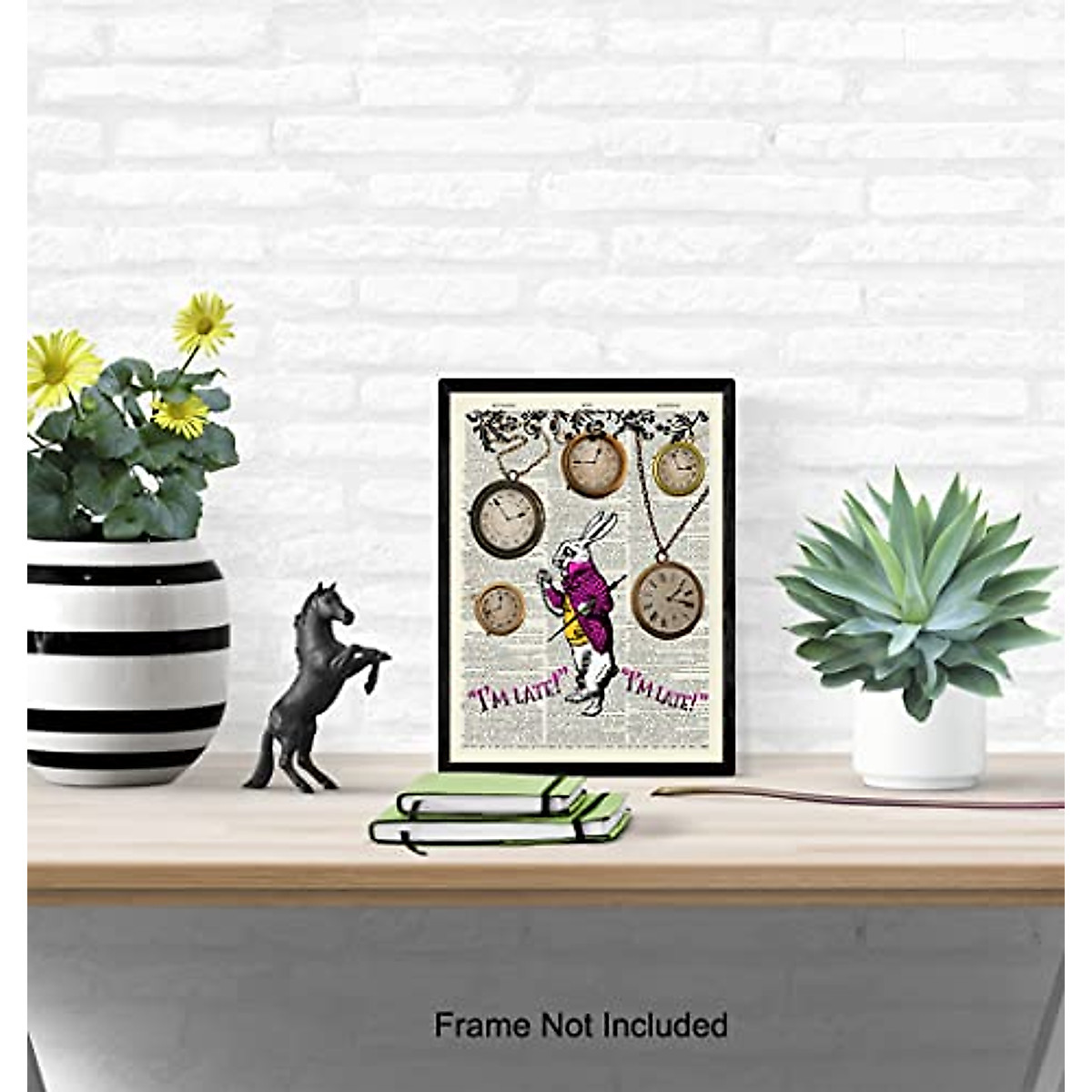 Alice Wonderland Decor - Alice Wonderland Gift - Room, Home or Party Decorations - Art Poster for Boy, Girl Kids Bedroom - Gift for Walt Fans - 8x10 Photo print Wall Art Picture