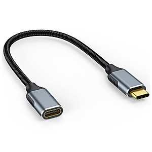 VoroDcip USB C Extension Cable 1FT,USB Male to Female USB Type C Extender Cable 100W/5A Fast Charging & 10Gbps USB 3.1 Gen 2 Data Sync Compatible with Galaxy,Mac Book/Pro, Laptop, Magsafe Charger