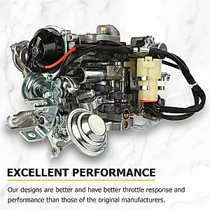 AUXMART Carburetor for Toyota 2 Barrel 22R Engine 1981 1982 1983 1984 1985 1986 1987 with Round Plug Connector TOY-505 TOY-507 (35290/2.4L 2366cc/ C4036)