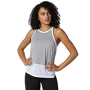 New Balance womens Impact Run Hybrid Tank Top, Athletic Grey, Small US