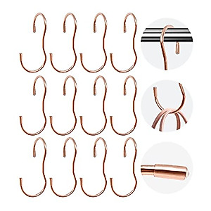 Zreneyfex 12 pcs Rose Gold Purse Organizer for Closet with Unique Twisted Hook Design