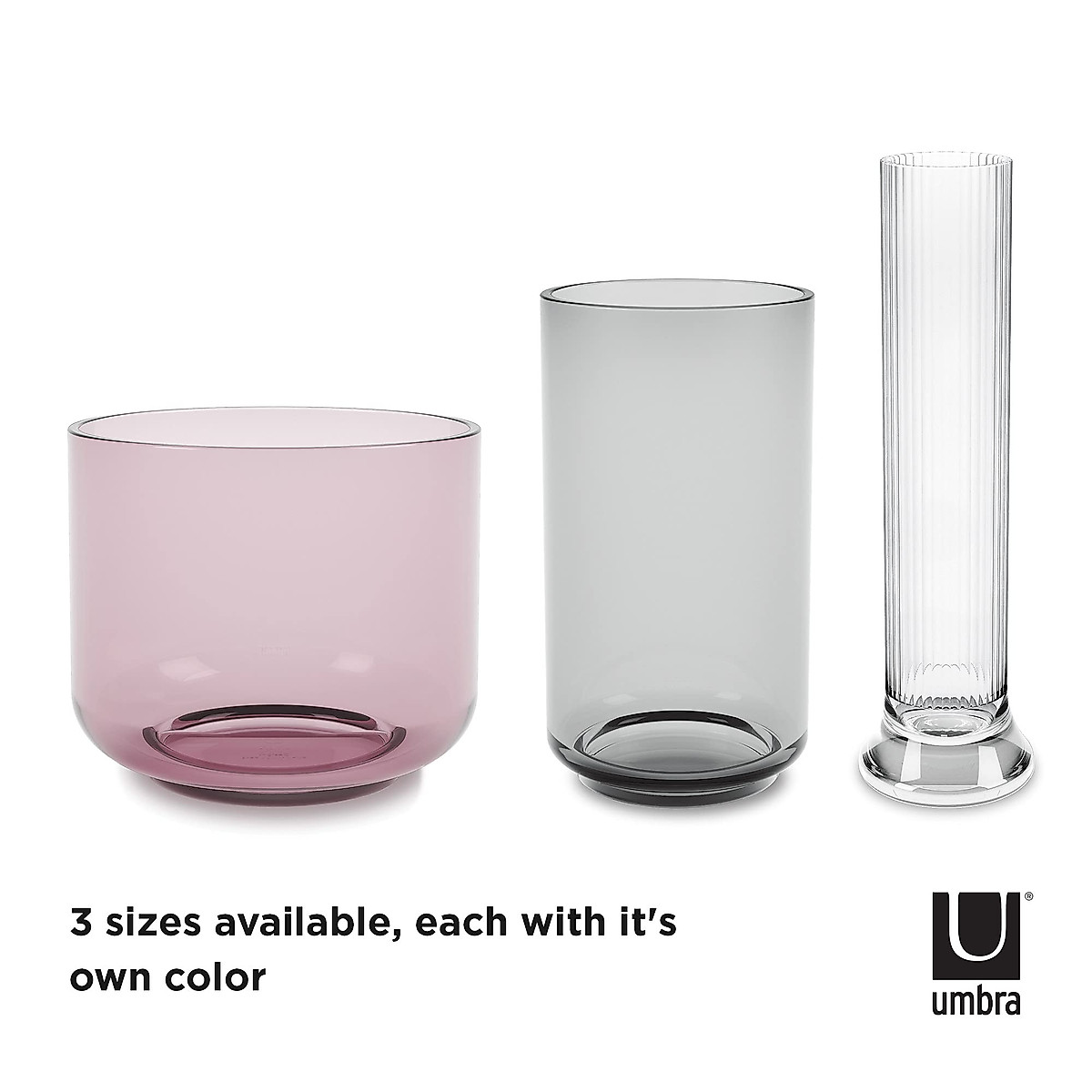 Umbra Layla Medium Decorative Vase, Smoke