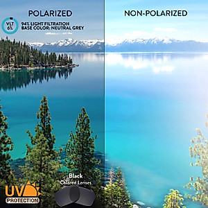 Polarized Replacement Lenses for Quay Barnun Sunglasses - By APEX Lenses (Black)