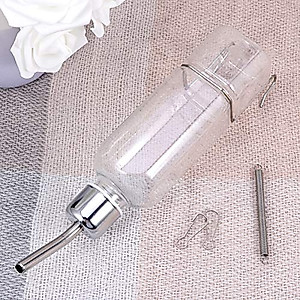 balacoo Small Animal Water Bottle - No Drip Water Dispenser Gravity Hydration Fountain Drinking Feeder for Dog,Cat,Rabbit,Hamster Cage or Kennel Size L