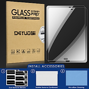 DETUOSI [2-PACK Screen Protector for Samsung Galaxy Tab S2 9.7" 2015 (SM-T810/ T813/ T817T/ T817V), Ultra-Clear/Case Friendly/Touch Sensitive/Anti-Scratch Mica Galaxy Tab S2 9.7" Tempered Glass