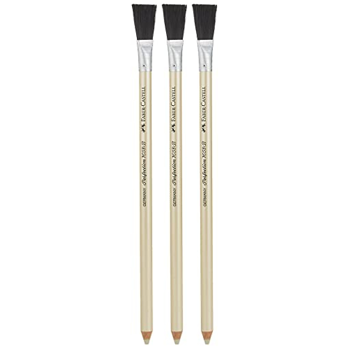 Faber-Castell Faber Castell Perfection Eraser Pencil With Brush (3-Pack)