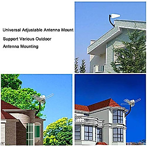 Antenna Mount - 1 BY ONE Attic Adjustable Weather Proof Outdoor TV Antenna Mounting Pole Universal Mount Brackets - Easy Installation, Solid Structure