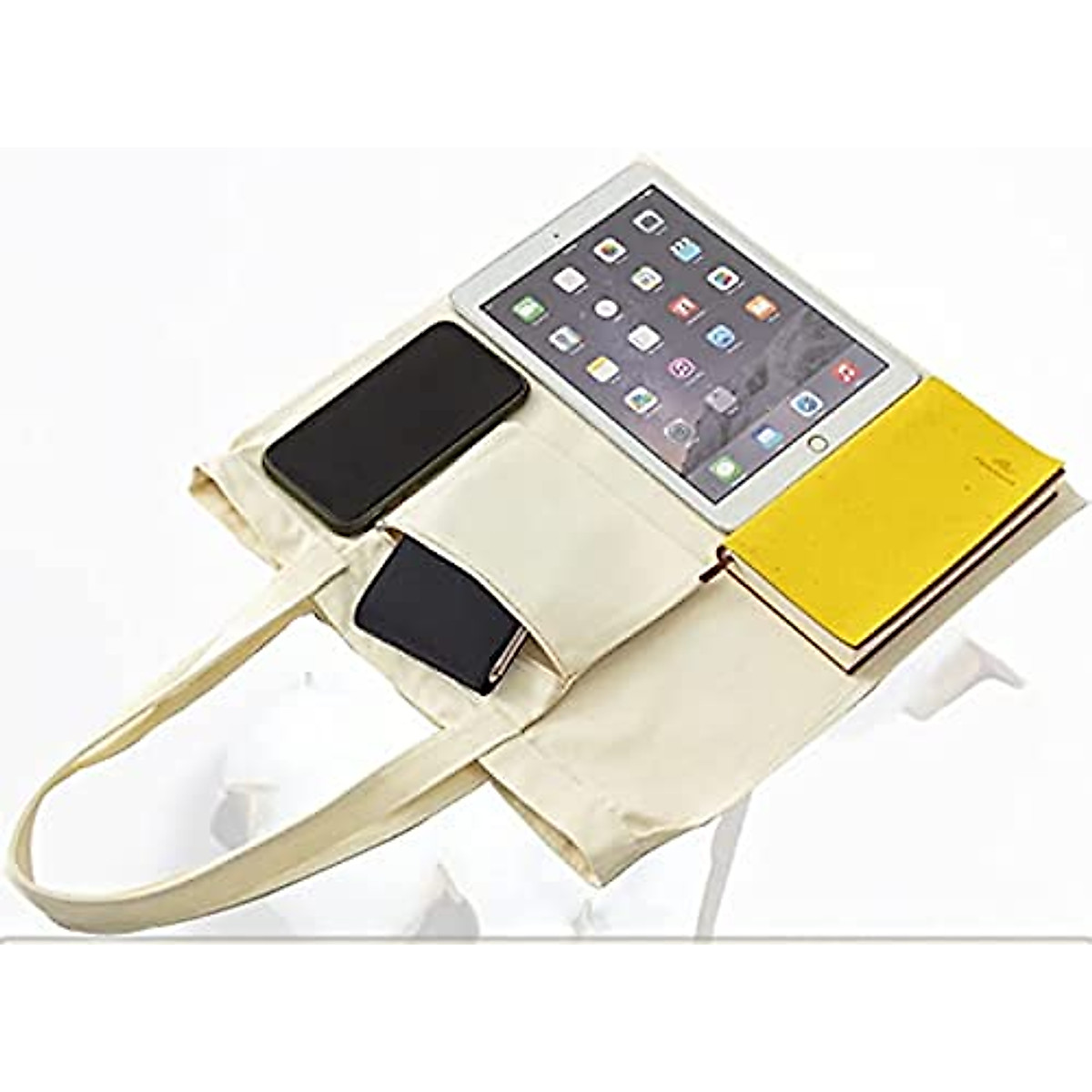 JMMDY Canvas Tote Bag For Woman,Reusable Fabric Bags Funny Aesthetic Tote Bag With Zipper Cute Cat Flower Tote Bag Reusable Grocery Bags Book Lightweight