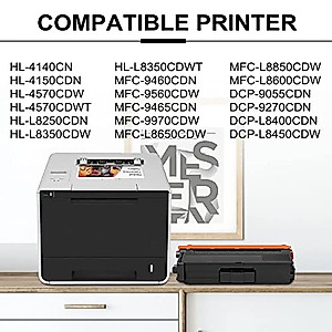 TN331 Toner Cartridge: 4-Pack TN-331BK TN-331C TN-331M TN-331Y Replacement for Brother TN-331 for HL-L8350CDW HL-4150CDN MFC-L8850CDW MFC-9970CDW MFC-L8600CDW Printer