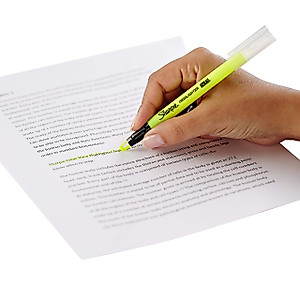 Sharpie Clear View Highlighter Stick, Yellow, 12/Pack (1950746)