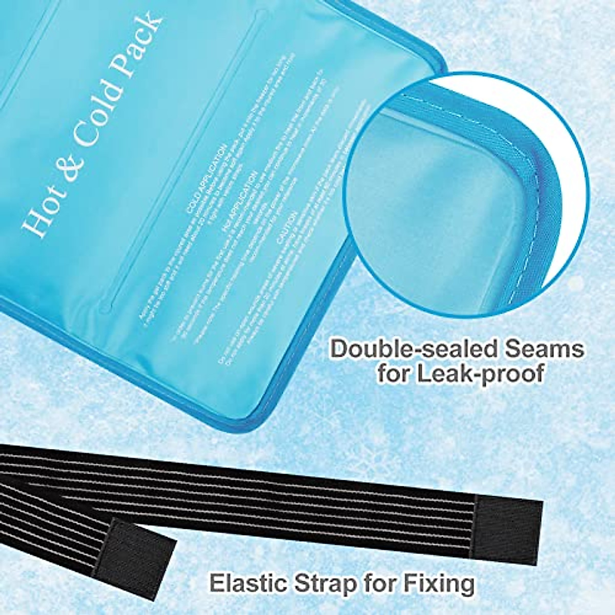 Reusable Ice Packs for Injuries Shoulder - Dual Use Hot & Cold Packs for Pain Relief, Cold Compress Wrap for Relief Tendonitis, Bursitis, Sore Muscles, Bruising, Swelling and Neck Pain