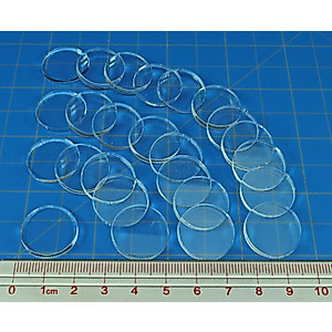 LITKO 3mm Clear Miniature Bases, Circular 20mm (25)