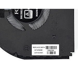 CPU Cooling Fan for HP Pavilion X360 14m-dh 14-dh 15-dq Series, hp 14m-dh1003dx 14m-dh0001dx 14m-dh0003dx 14-dh1036tx 14-dh1035tx 15-dq0953cl 15-dq1052nr Series Laptop P/N: L51100-001 L51102-001