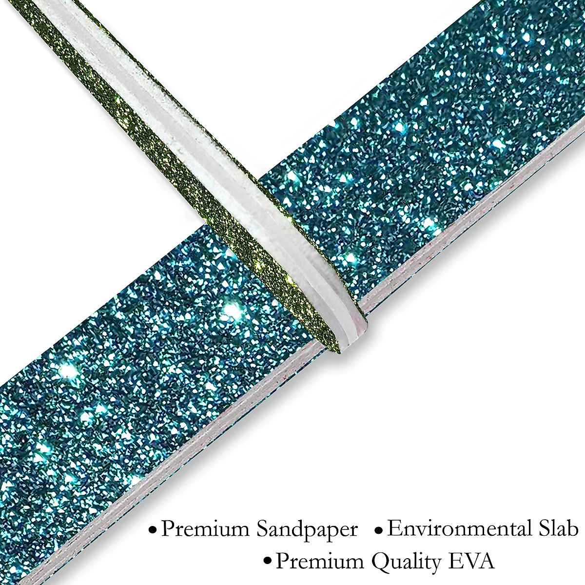 P2P Nails Glitter Colorful Nail File Strips - Manicure and Pedicure Nail Buffers - Double Sided Filers for Shaping and Smoothing Toenails and Fingernails (Regular, 10)