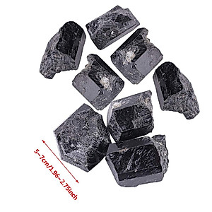 1 Pcs Black Quartz, Tormalina Nera Turmalina Negra Piedra Crystal Tourmaline Rough Rock Mineral Healing Stone
