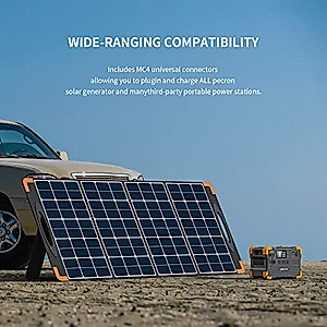 pecron PV300 330W Portable Solar Panels for E600LFP/E1000PRO/E1500PRO/E2000LFP/E3000 Portable Power Stations with Adjustable Kickstand Foldable Solar Panel Power Backup for Outdoor Van Camper Off Grid