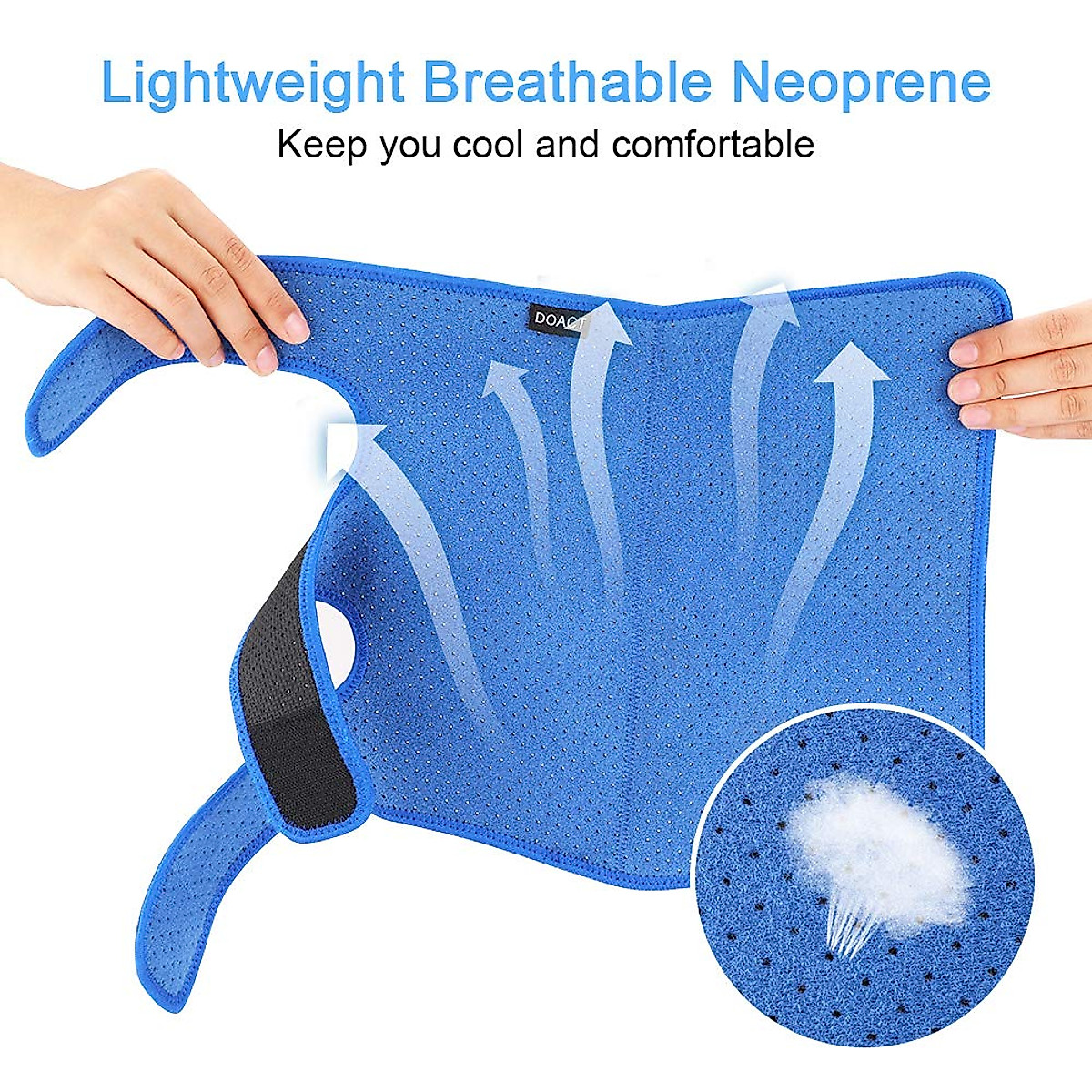 Calf Brace, Adjustable Shin Splint Support, Calf Compression Sleeve for Muscle Pain Strain Injury Swelling for Men and Women, Blue