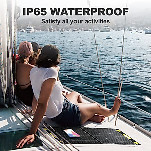 Togo Power 100W Portable Solar Panel for Jackery Explorer 240/300/500/ROCKPALS/Flashfish/Baldr Power Station, Foldable Solar Cell Solar Charger with USB Outputs for RV Laptop iPhone iPad