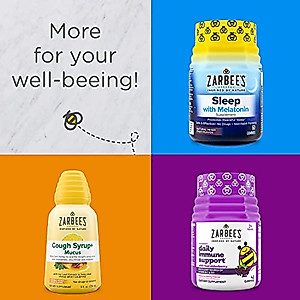 Zarbee's Gummy Daily Immune Support Supplement With Vitamins A, C, D, E & Zinc, Black Elderberry Fruit Extract, Natural Berry Flavor, 60 Count