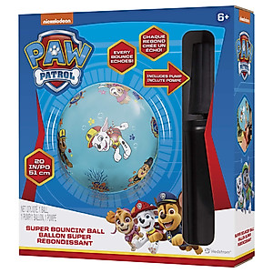 Hedstrom 20 Inch Super Bouncing Ball with Pump, Paw Patrol