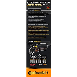 Continental Grand Prix 4-Season Bicycle Tire (700x23, Wire Beaded, Black)