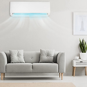 Leadzm 9,000 BTU Mini Split AC/Heating System with Inverter, 115V 19 SEER Energy Saving Ductless Split-System Air Conditioner with Pre-Charged Condenser, Heat Pump, Remote Control & Installation Kit