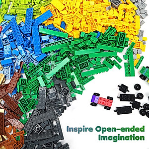 Unirolic Classic Building Bricks Set, 1546 Pieces Basic Building Blocks with Wheels, STEM Creative Compatible with All Major Brands, Ideal Educational Toy for Kids Teens