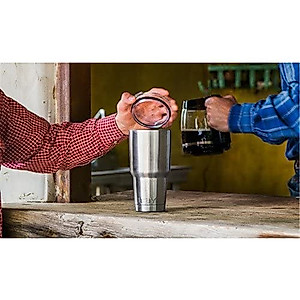 2 Splash Proof 30 oz, Spill Resistant With Slider Closure, fit Yeti Lids, Old Rtic Lids, Ozark Lids Sliding Replacement 2 Lids For Tumbler, Open - Close Slide Lids, Straw Friendly by Weierken