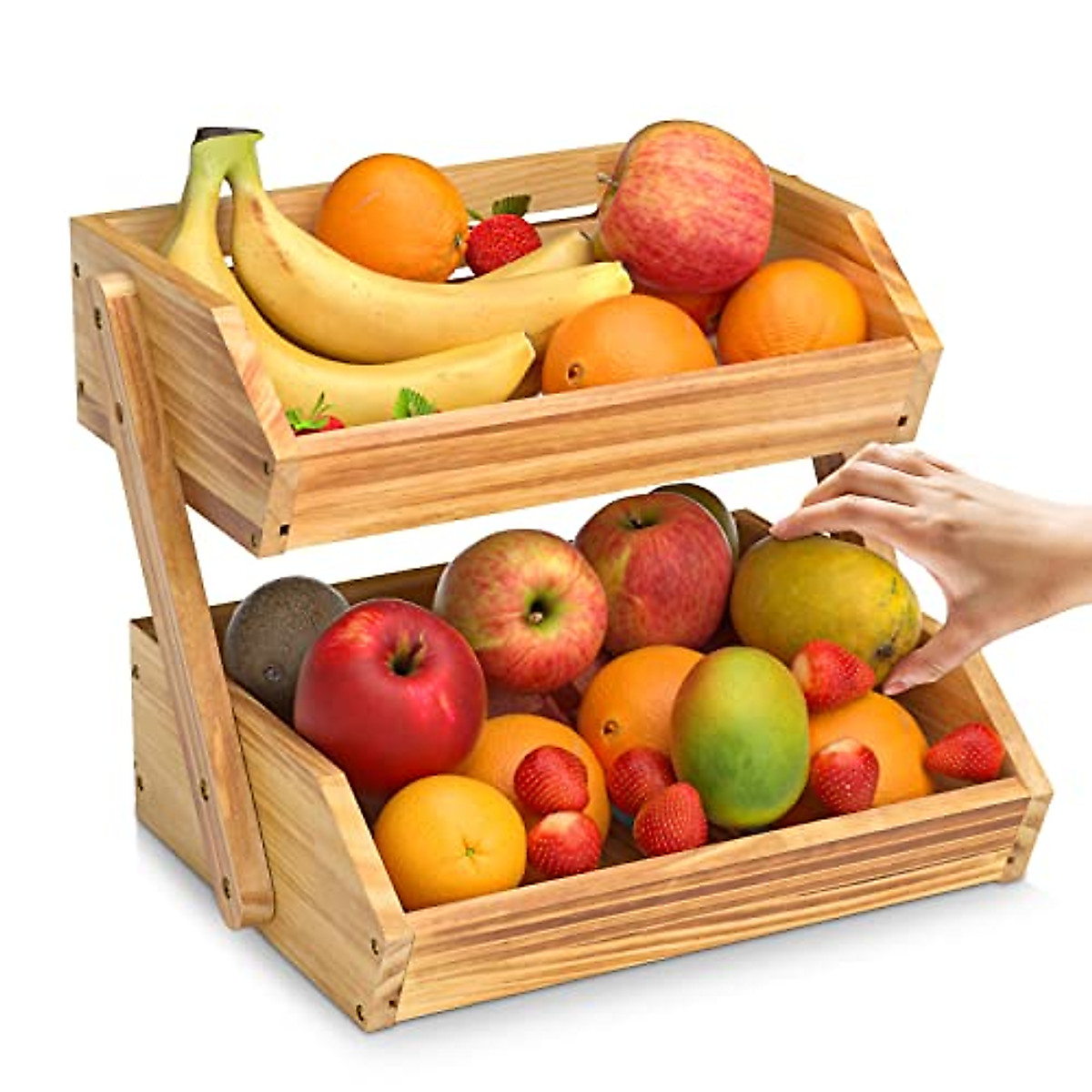 CALM COZY Fruit Vegetable Basket (Burnwood)