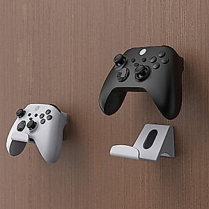 ECHZOVE PS5 Game Storage Wall Mount and Controller Holders, Wall Mounted Game Storage PS5 - White