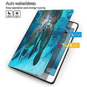 Sea Animals Manatee Case Fit for IPad Air 3 Pro 10.5 Inch Case with Auto Sleep/Wake Ultra Slim Lightweight Stand Leather Cases