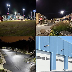 HYPAILUSLED Power Switchable 200W 240W 300W LED Shoebox Light 3000K 4000K 5000K CCT Adjustable Outdoor Commercial Parking Lot Street Yard Area Lighting Fixtures 110-277V (AM Slip Fitter Bracket)