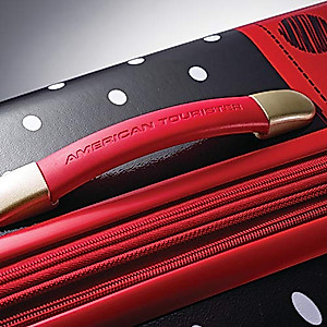 American Tourister Disney Hardside Luggage with Spinner Wheels, Black, Red, White, Carry-On 21-Inch