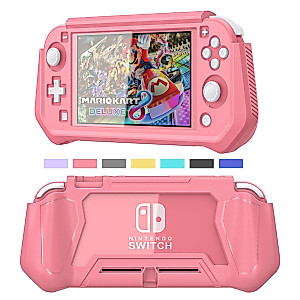 iNOTOGG Coral Compatible with Nintendo Switch Lite Case with Anti-Scratch and Shock Absorbing Protective Cover, Protects from Scratches, Dust, Fingerprints, and Falls