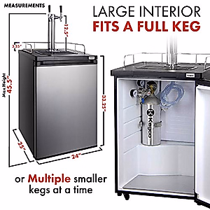 Kegco HBK209S-2 Keg Dispenser, stainless steel,2 Faucet without Kegs