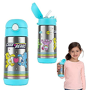 Franco Kids Double Wall Insulated Stainless Steel Water Bottle, 12-Ounce, Care Bears