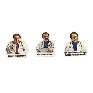 3pcs Dr. Now Kitchen Refrigerator Magnets,Dr. Nowzaradan Funny Refrigerator Magnet Diet Aid - You Not Gonna Starve, Kitchen Accessories