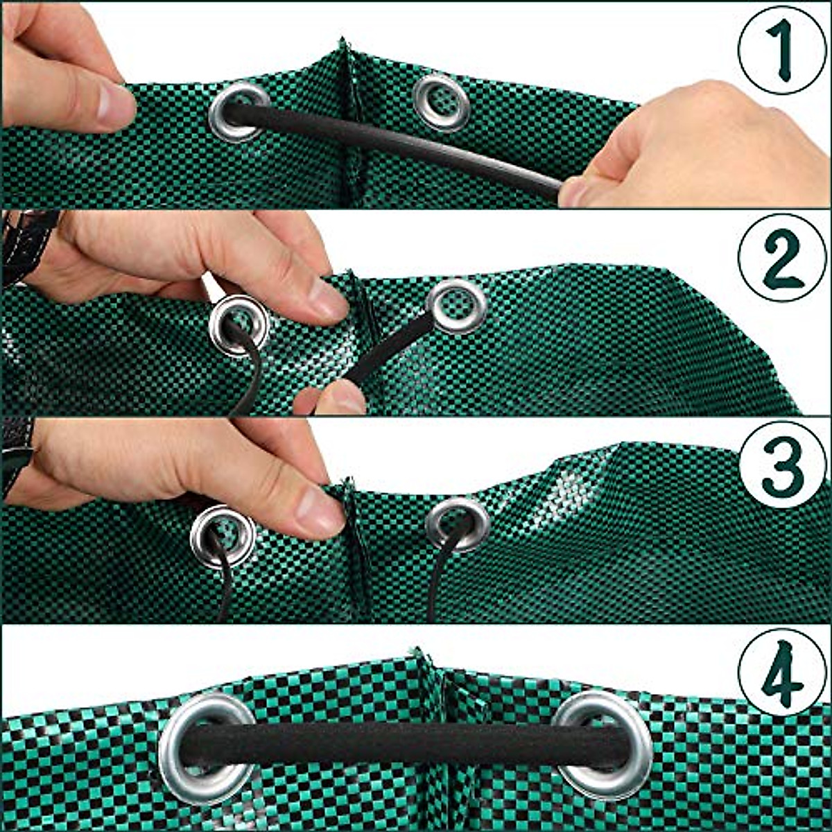 3 Pack Reusable Garden Waste Bags Yard Leaf Bags with Gardening Gloves Patio Waste Container Trash Containers Plant Clippings Bag, 3 Size