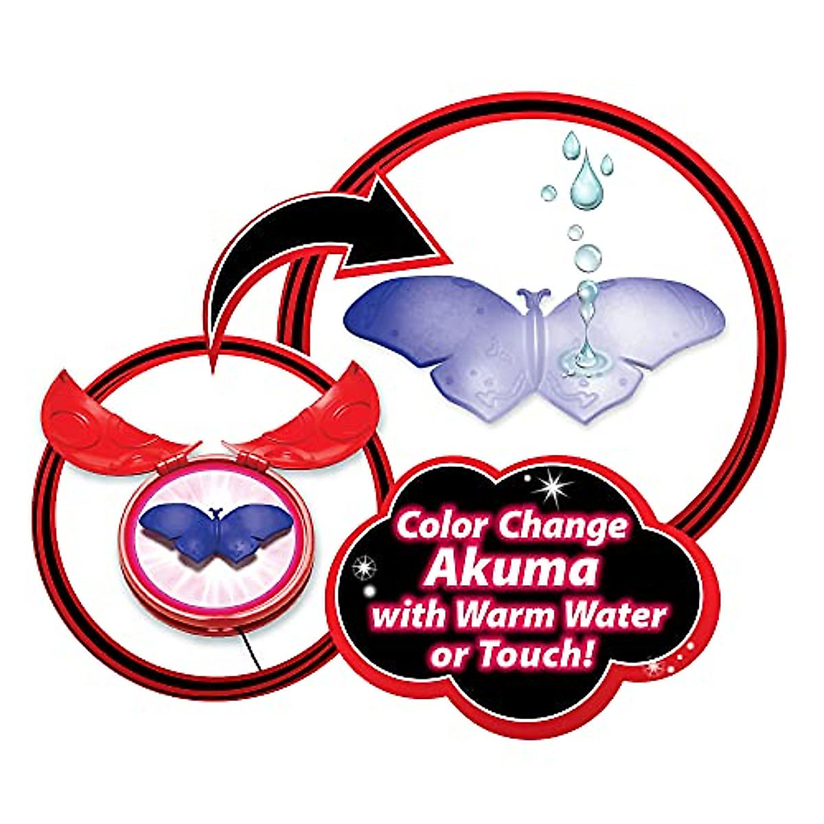 Miraculous girls female Ladybug Dress Up Set with Yoyo, Color Change Akuma, Tikki kwami, mask and Earrings by Playmates Toys