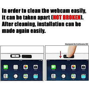 (California J.OS)(6Stand +1 Medium+1 Large) 0.03 inch Ultra Thin Webcam Cover Slide,Camera Cover for MacBook Pro, iMac, Laptop, PC, iPad, iPhone(California J.OS)