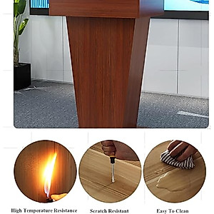 Floor Standing Podium Wooden Pulpits with Multi-Level Open Storage Stand Lecterns Presentation Stand Large Speaking Lectern