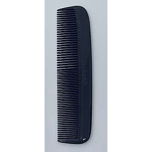 G.B.S (5 Pack) Pocket Comb Black Unbreakable Round Teeth Course Fine Pocket Beard & Mustache Combs for Men's Hair | Sideburns Travel-Friendly Symmetry, Friendly Birthday Gifts