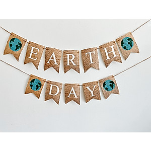 Swanky Party Box | Earth Day Burlap Banner | Earth Day Decorations | Earth Day Sign
