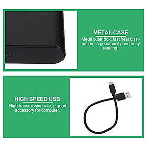 SOLUSTRE Hard Drive HDD 128G External Hard Drive Portable Mobile SSD Mini Expansion Hard Disk Portable Hard Drive External Hard Drive Black Portable External Hard Drive HDD