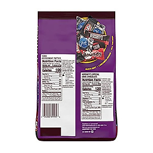 Hershey Assorted Dark Chocolate Flavored Snack Size, Candy Party Pack, 32.89 oz